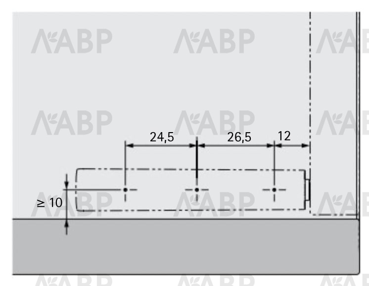 Купить Хеттих/механизм Push to open Pin д/петель, под прикручивание ...