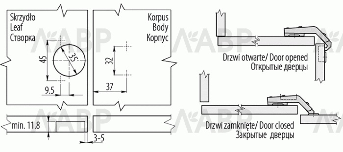 Купить петля GTV накладная 135гр карусельная с h=2мм, slide-on(200шт ...